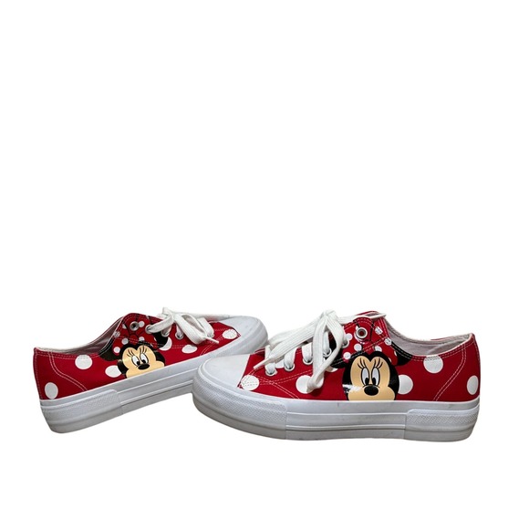 Disney | Shoes | Disney Minnie Mouse Platform Canvas Tennis Shoes Size ...